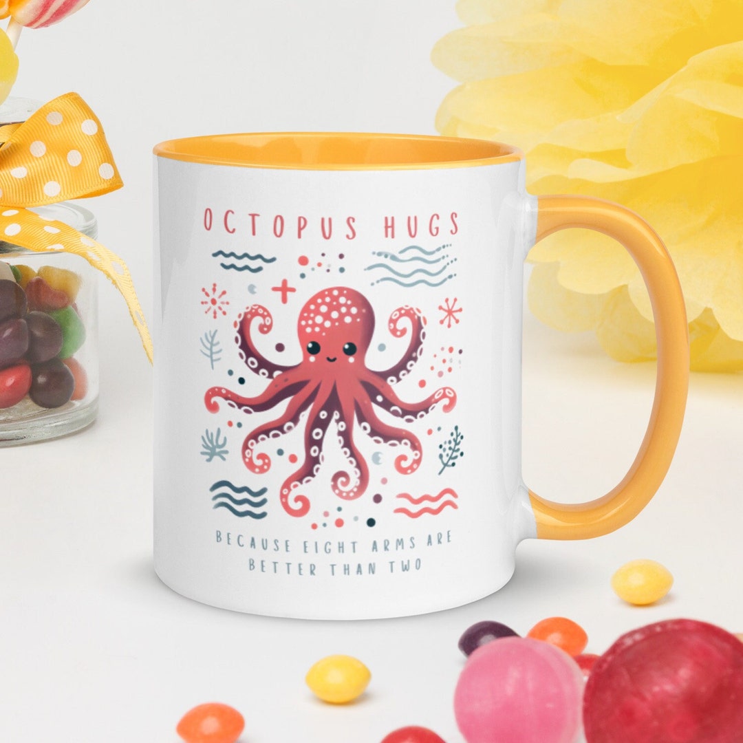 Octopus Mug Funny Cute Octopus Hugs - Etsy