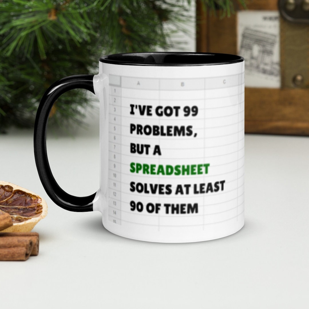 Funny Excel Mug, Spreadsheet Coffee Mug, Funny Office Gift, Data ...