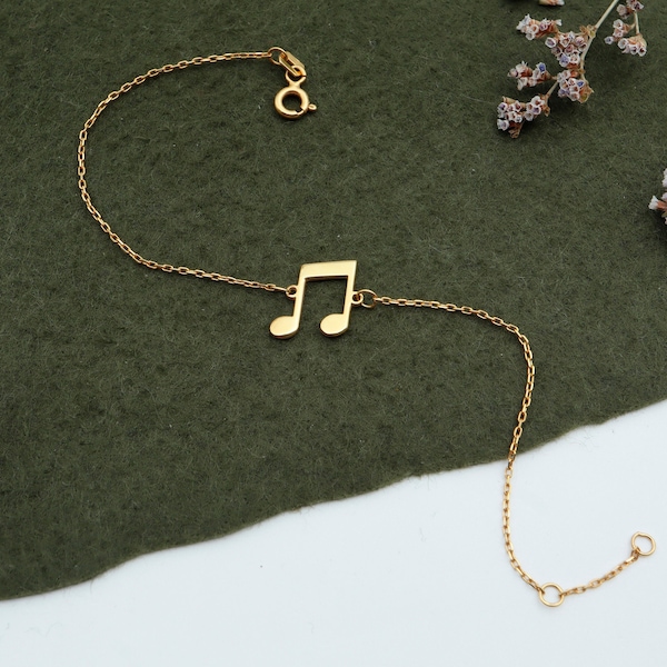Music Note Bracelet - Etsy