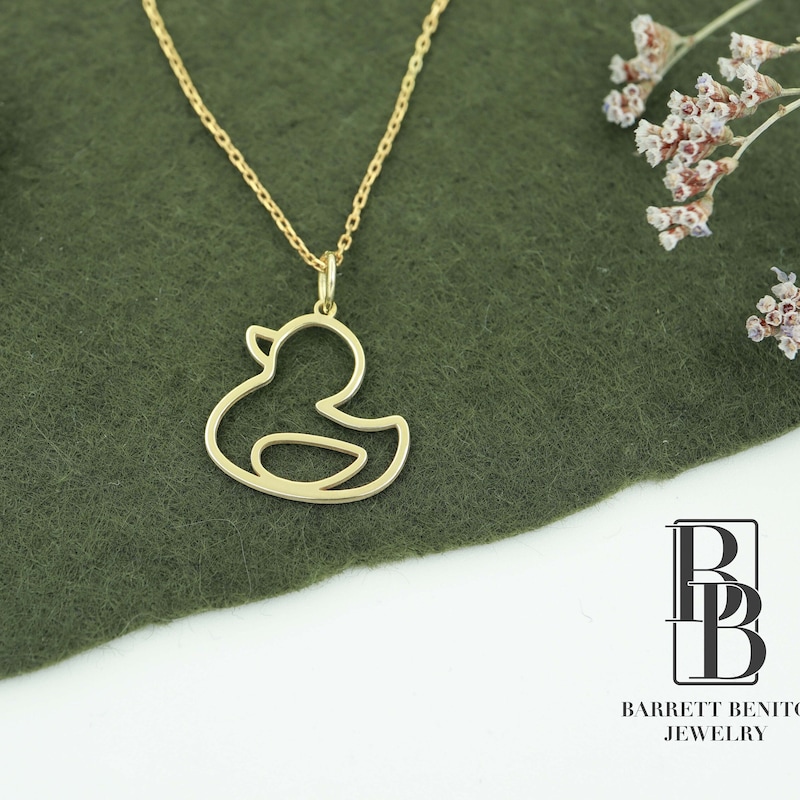 Dainty Duck Gold Necklace - Etsy