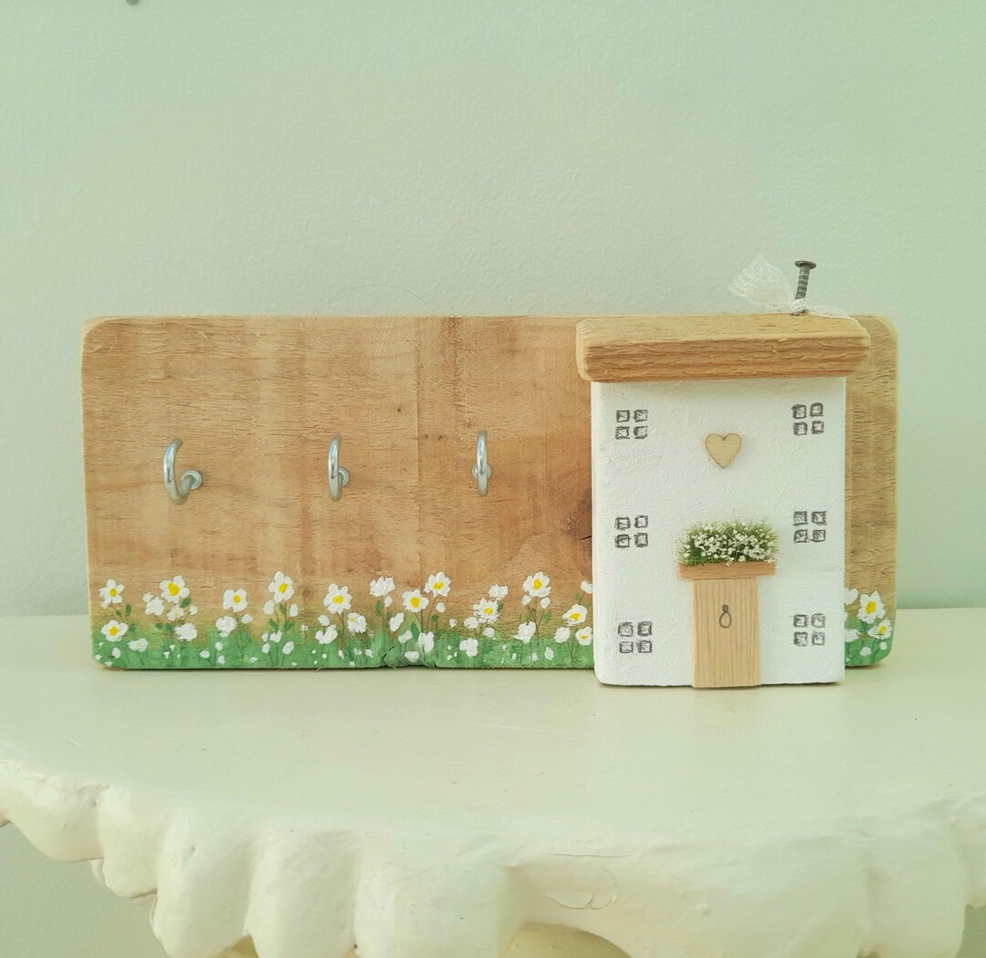 Daisy Cottage Handmade Wooden Key Holder Reclaimed Wood Key Hooks - Etsy