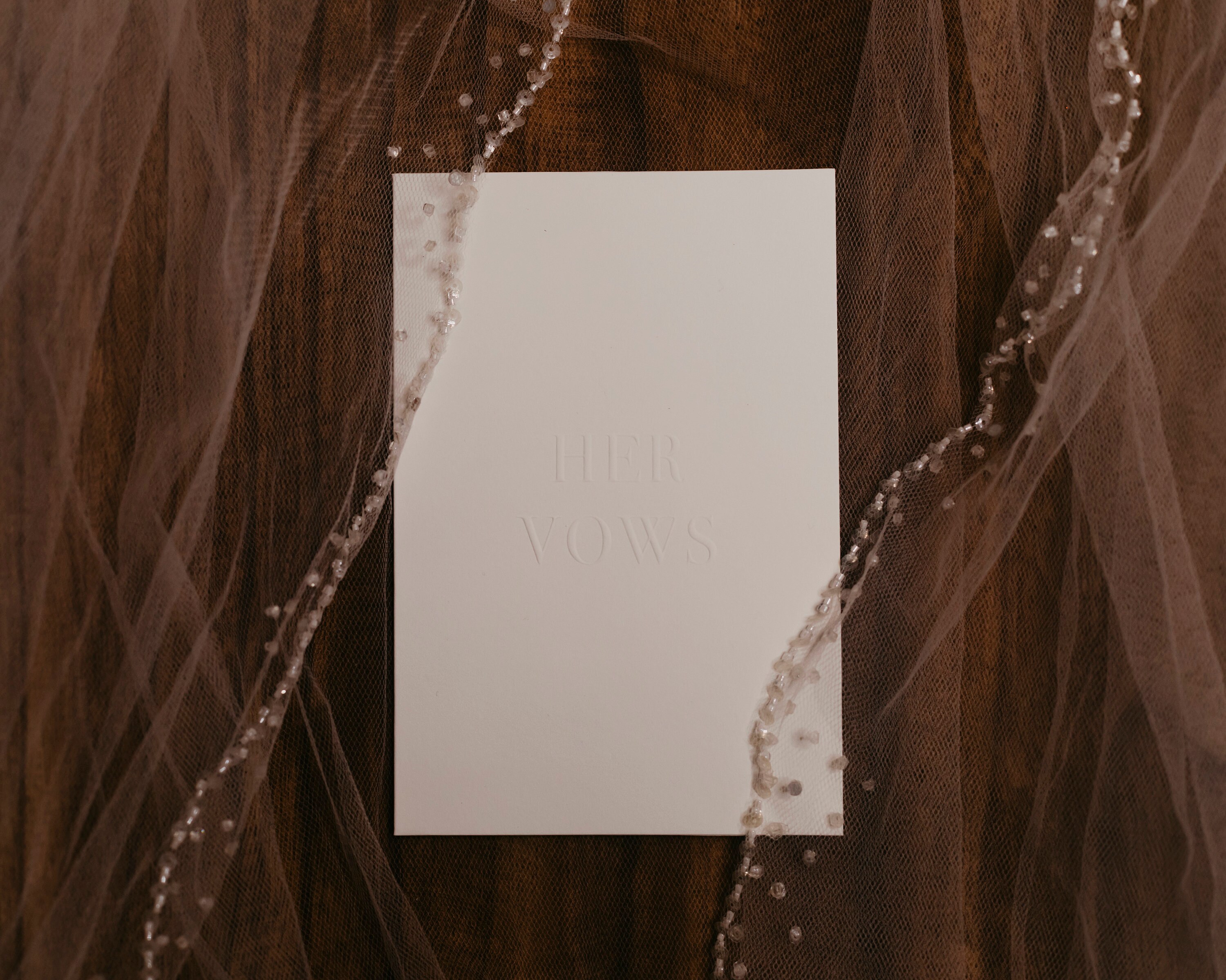 HER VOWS Card 4 X 6 Card W/envelope Blind Embossing Card single Card - Etsy