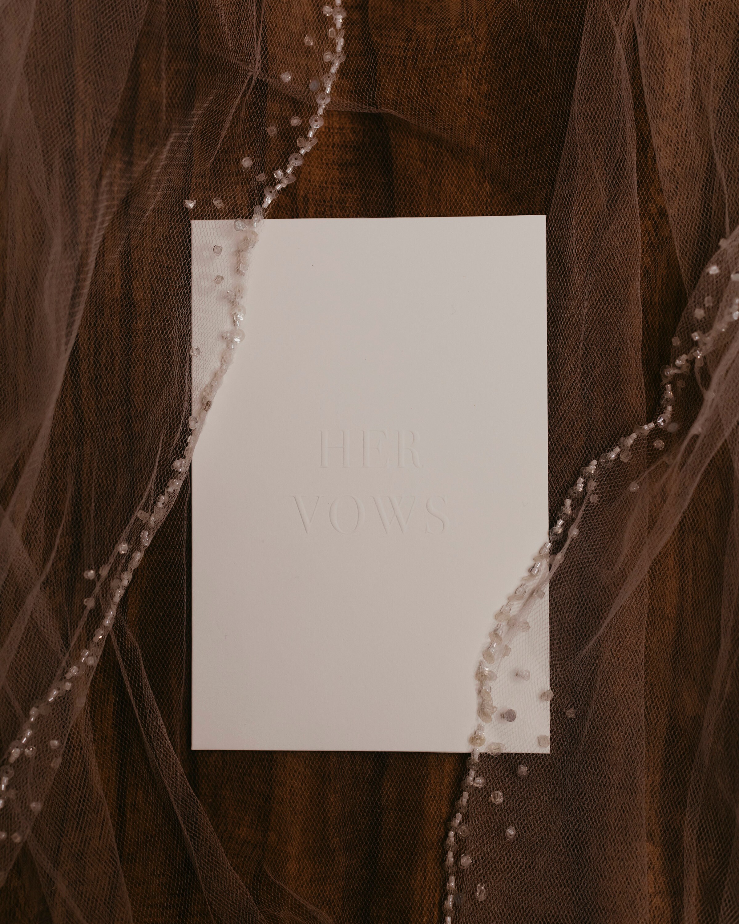 HER VOWS Card 4 X 6 Card W/envelope Blind Embossing Card single Card - Etsy