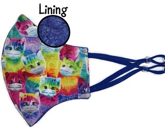 Rainbow Cat Mask - Etsy