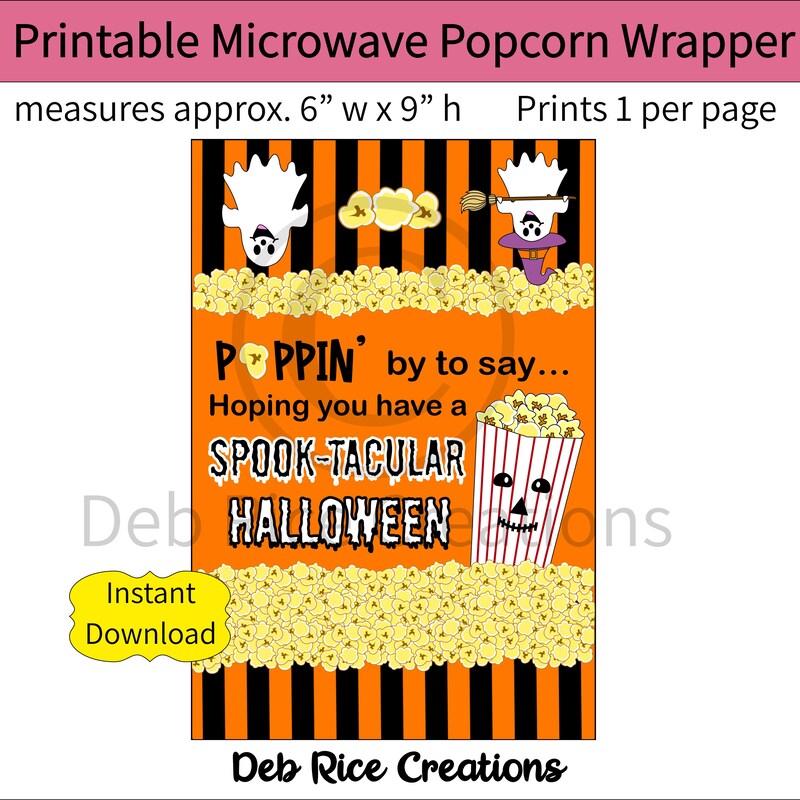 Halloween Popcorn Wrapper - Etsy