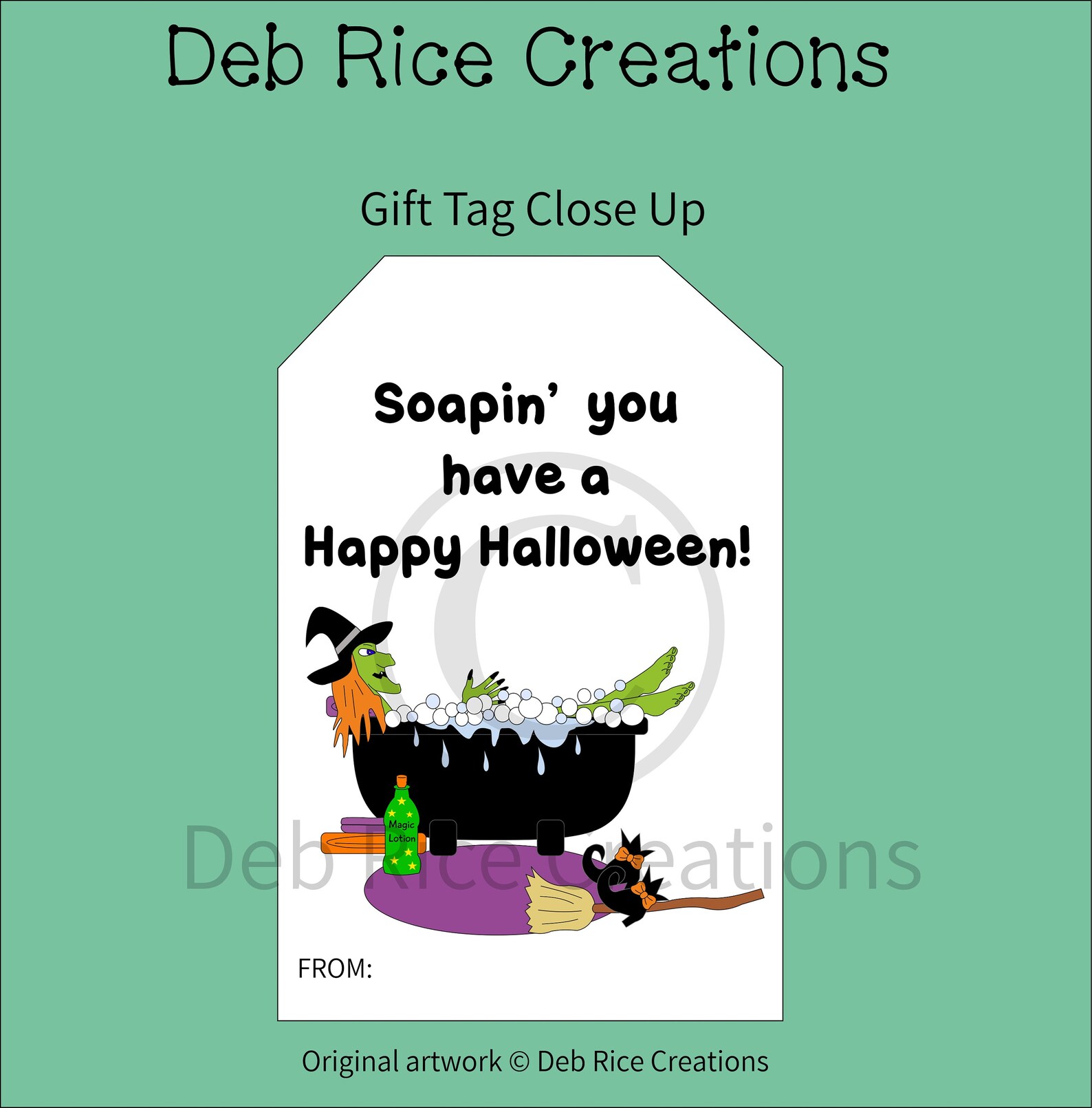 Soapin' You Have A Happy Halloween Toppers & Tags Set Printable ...