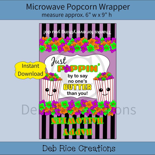 Halloween Popcorn Wrapper - Etsy