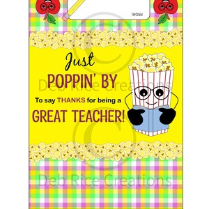 Just Poppin' by to Say Thanks for Being A Great Teacher Microwave ...