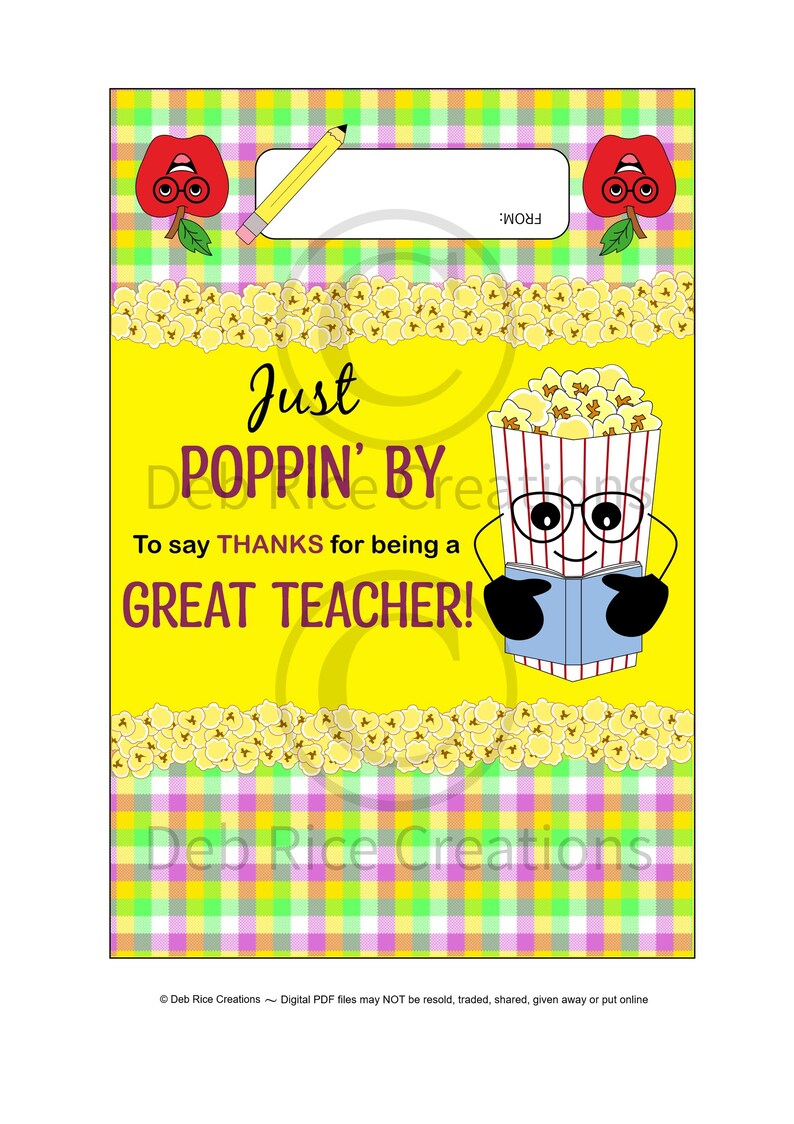 Just Poppin' by to Say Thanks for Being A Great Teacher Microwave ...
