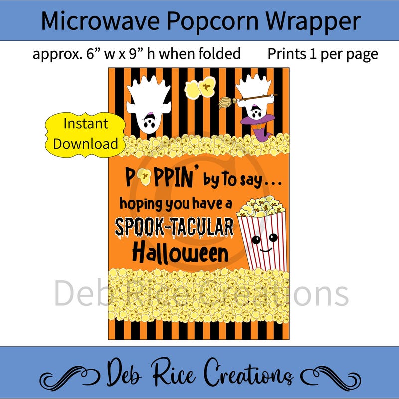 Halloween Popcorn Wrapper - Etsy