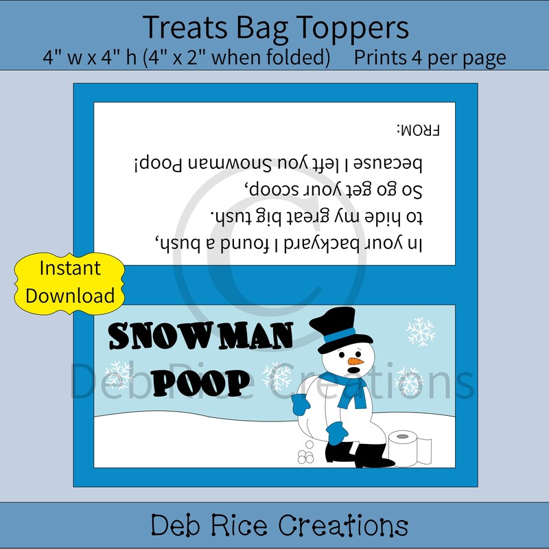 Snowman Poop Bag Topper - Etsy