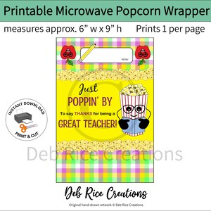 Just Poppin' by to Say Thanks for Being A Great Teacher Microwave ...
