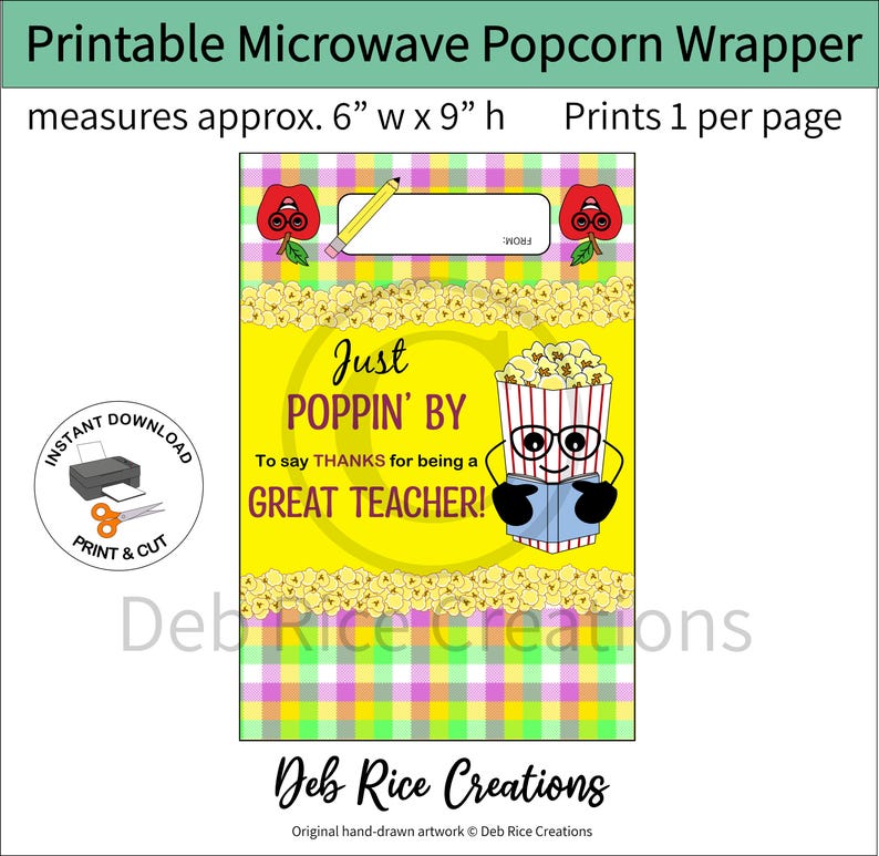 Just Poppin' by to Say Thanks for Being A Great Teacher Microwave ...