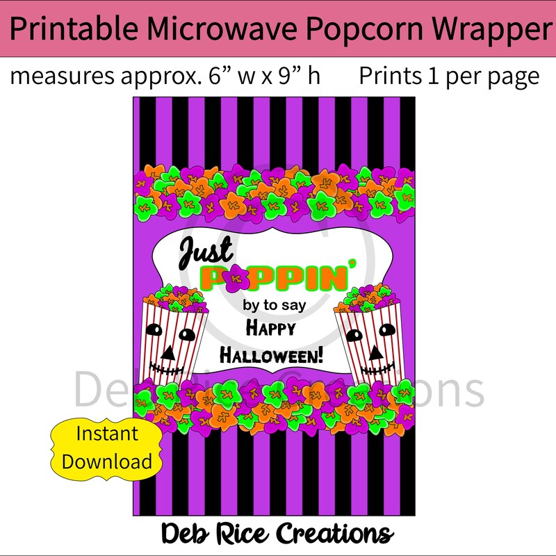 Halloween Popcorn Wrapper - Etsy