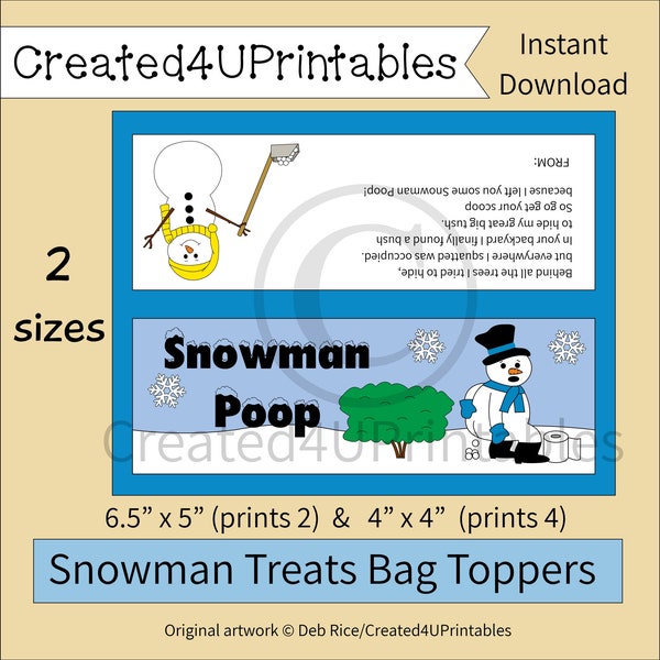Snowman Poop Bag Topper - Etsy