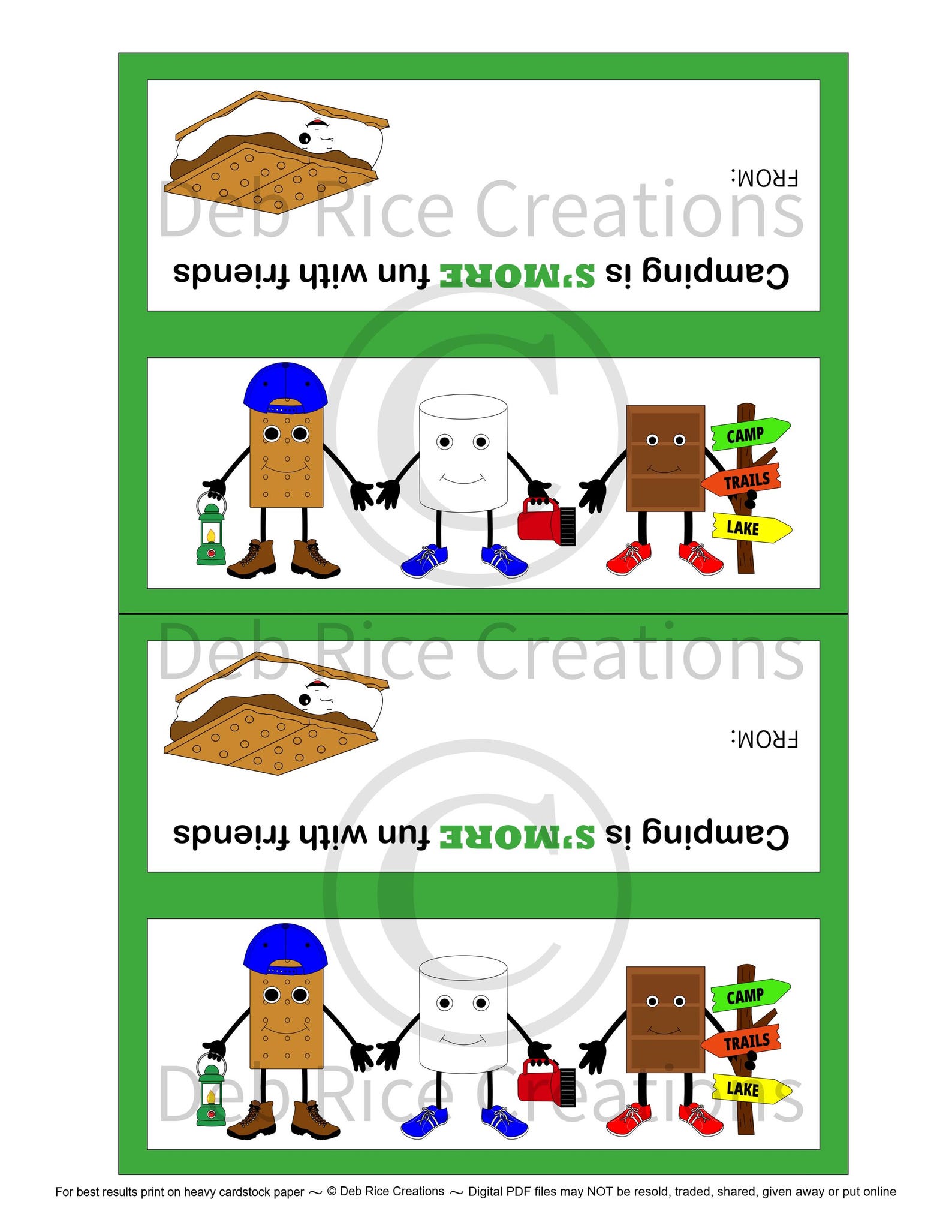 Camping is S'more Fun With Friends Bag Toppers - Campfire Treats, Scout ...