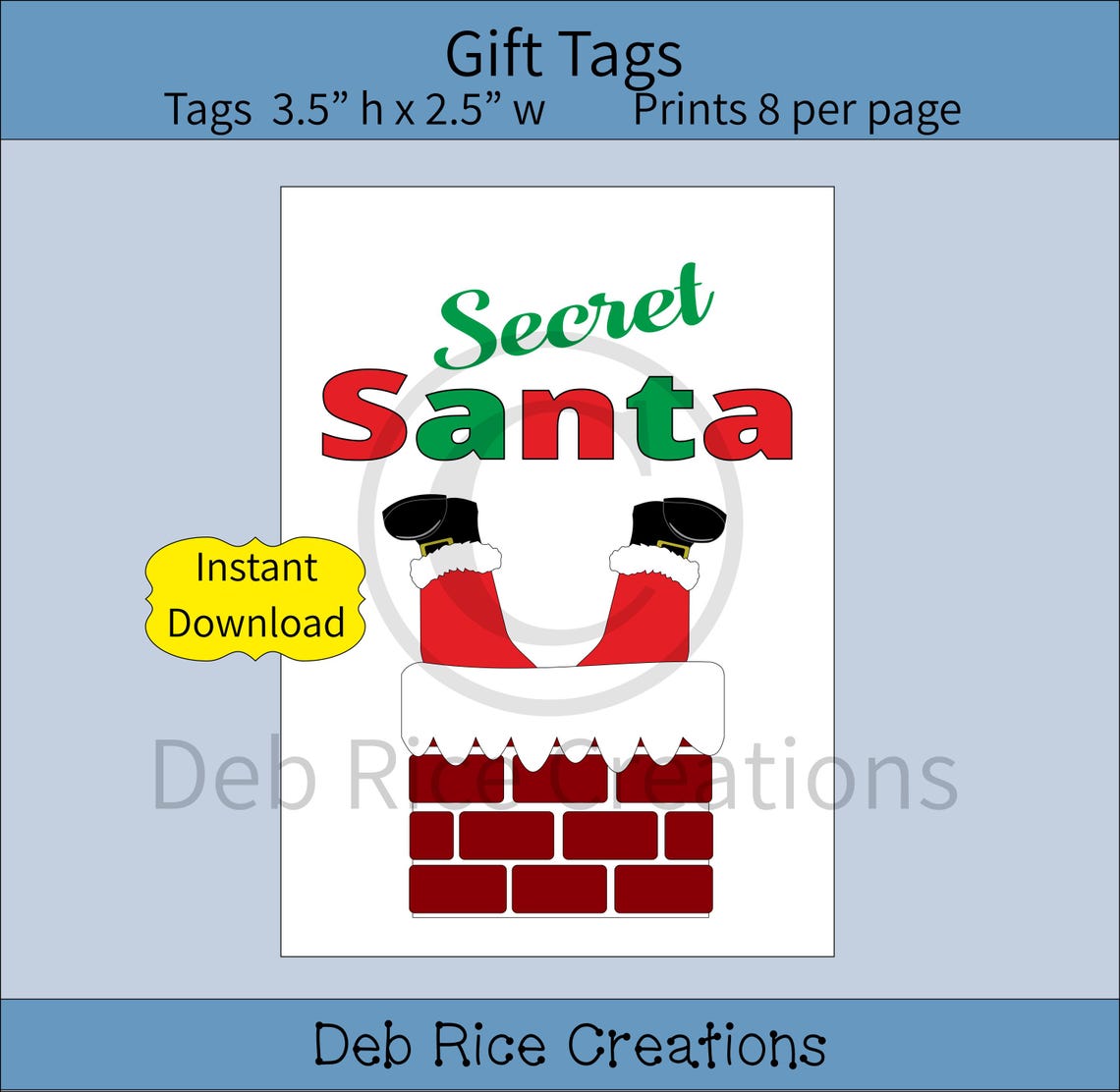 Secret Santa Printable Gift Tags Secret Santa Gifting, Secret Gift ...