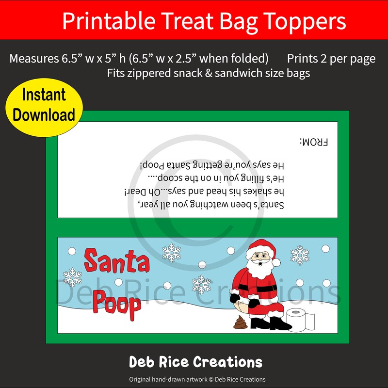 Reindeer Poop Label - Etsy
