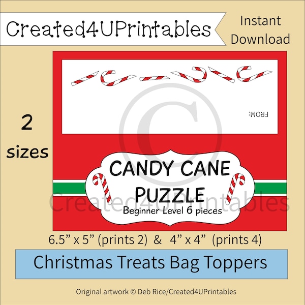 Candy Cane Puzzle - Etsy