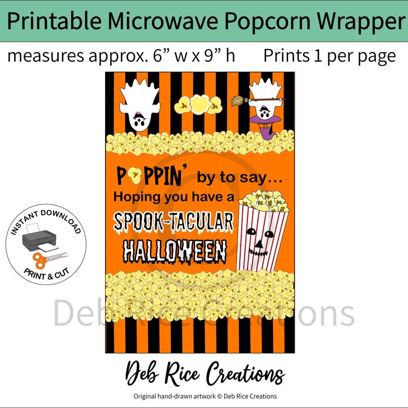 Halloween Popcorn Wrapper - Etsy