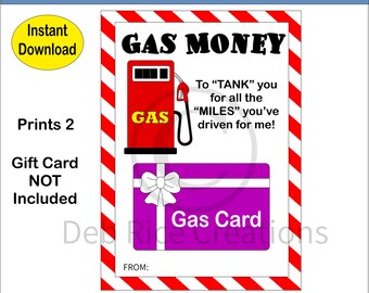 Editable Santa Gas Gard Holder Template, Personalized Gift, Printable ...
