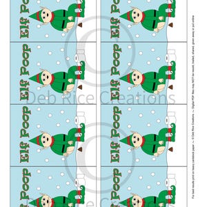 Elf Poop Printable Gift Tags Gag Gift Tags, Stocking Stuffers, Party ...