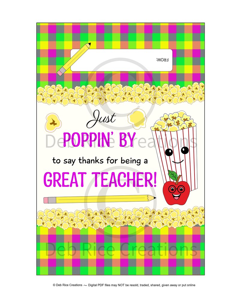 Just Poppin' by to Say Thanks for Being A Great Teacher Microwave ...