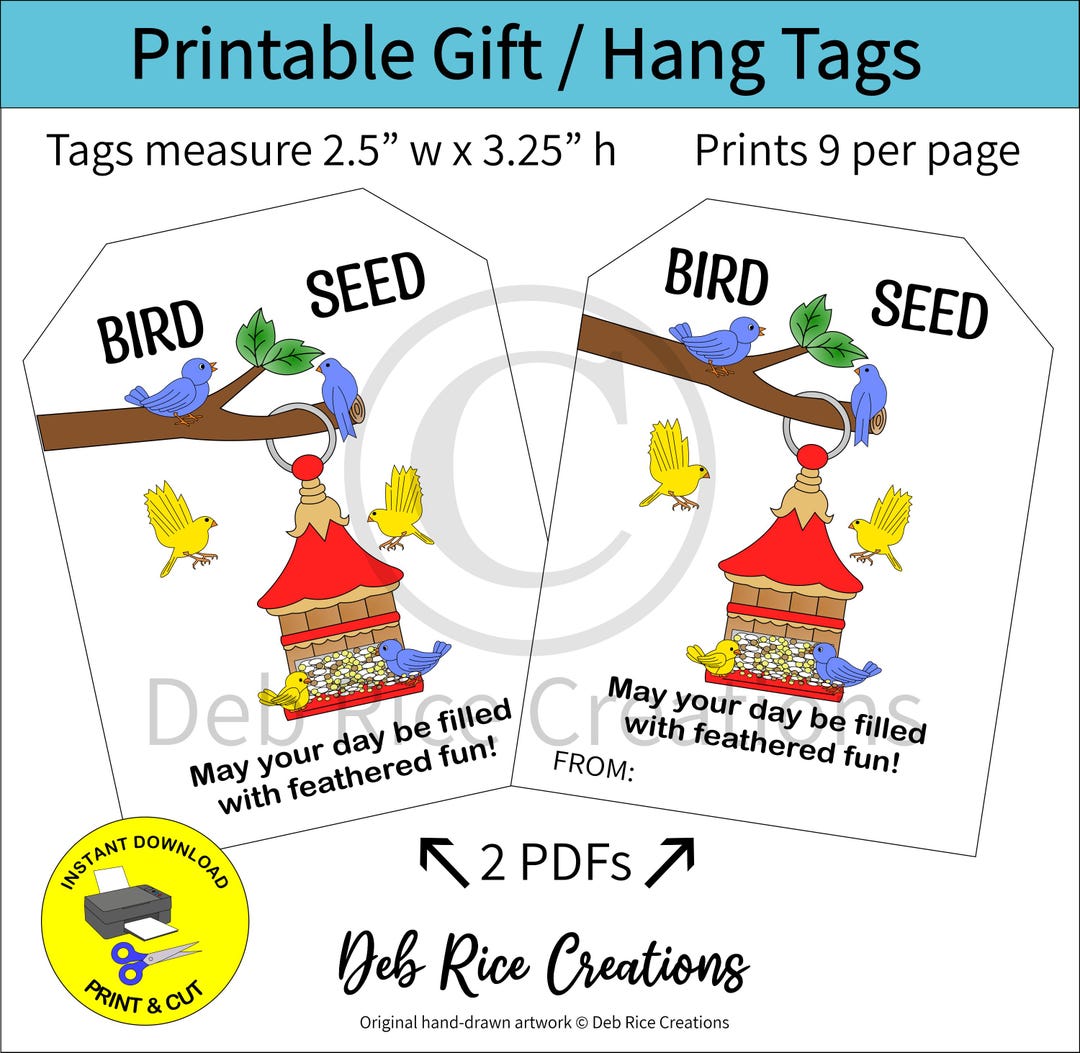 Bird Seed Tags - Great Tags for Backyard Bird Feeders, Bird Lovers Who ...