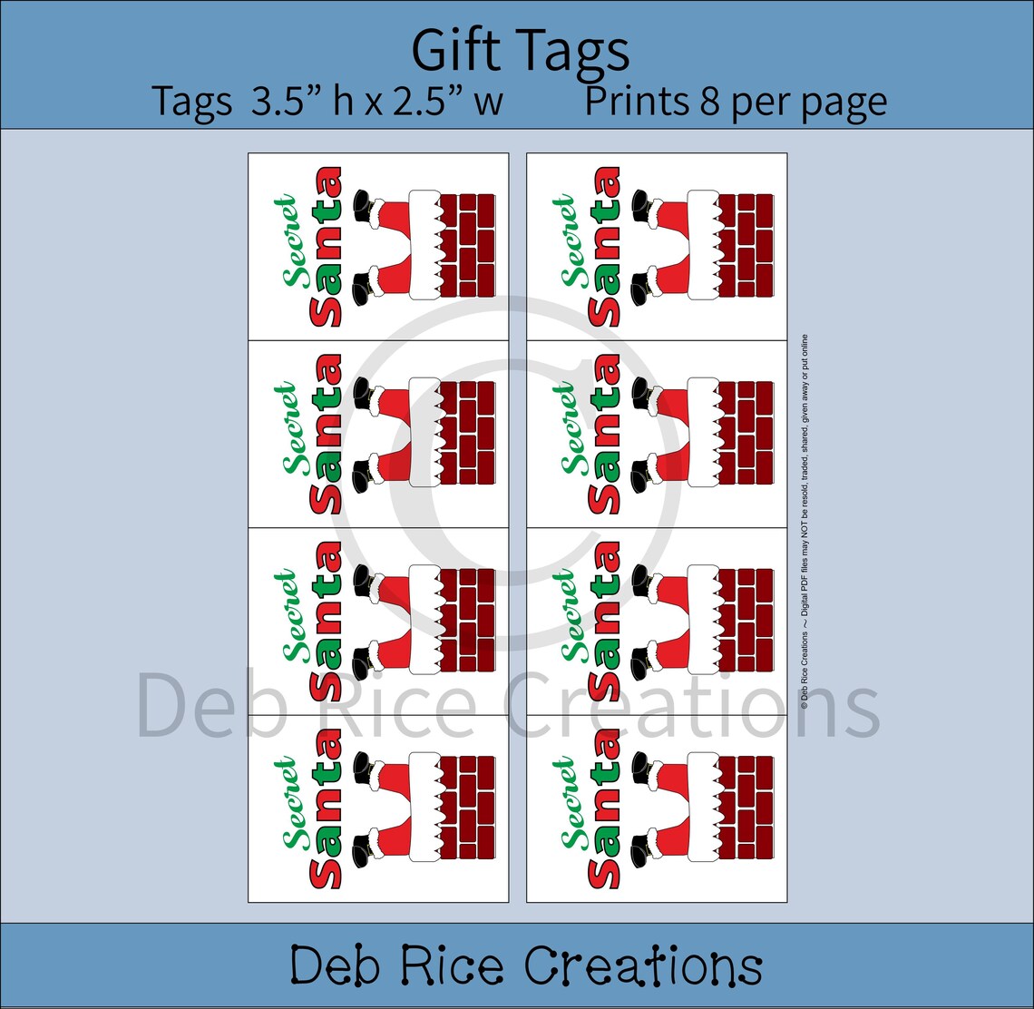 Secret Santa Printable Gift Tags Secret Santa Gifting, Secret Gift ...