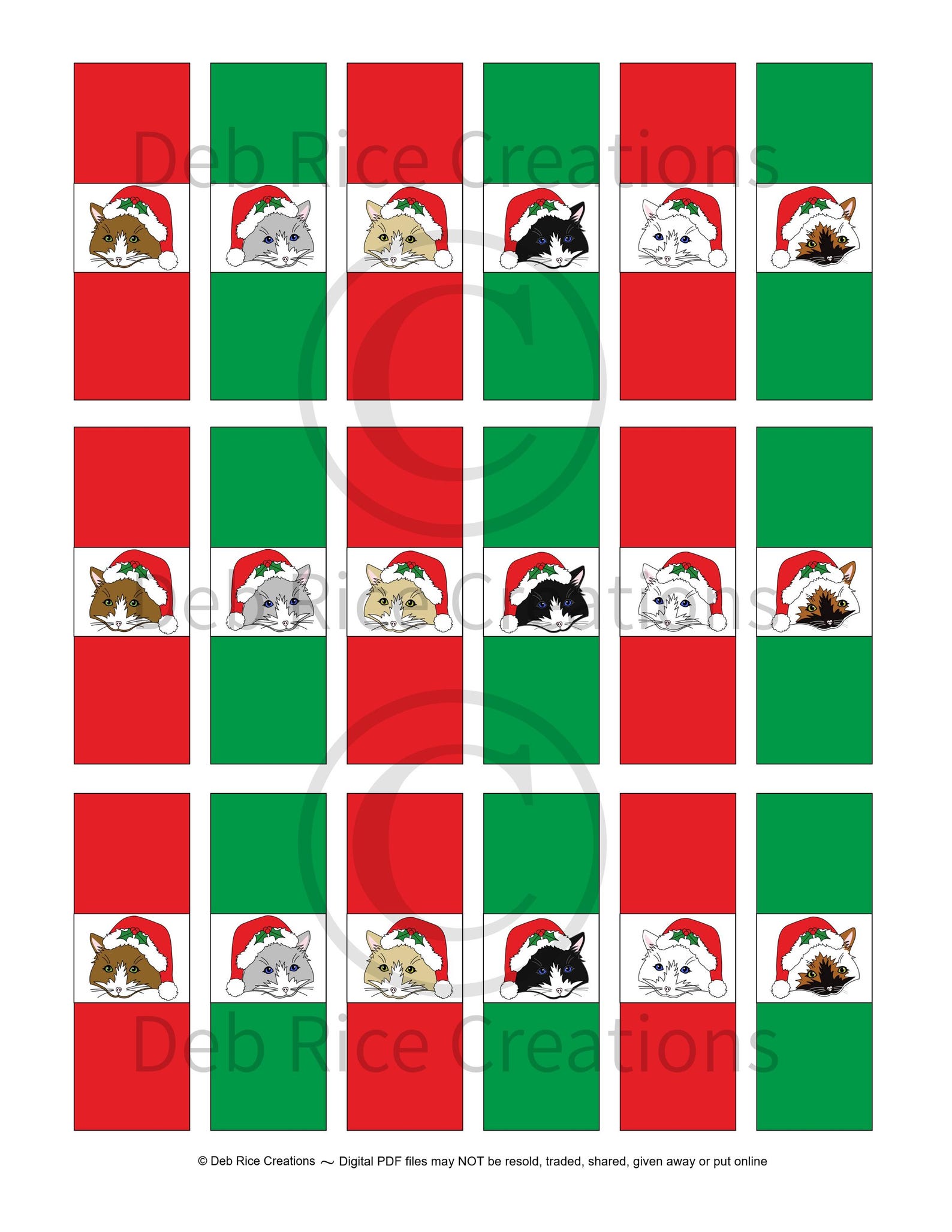 Christmas Cats Candy Nugget Wrappers - Stocking Stuffers, Classroom ...
