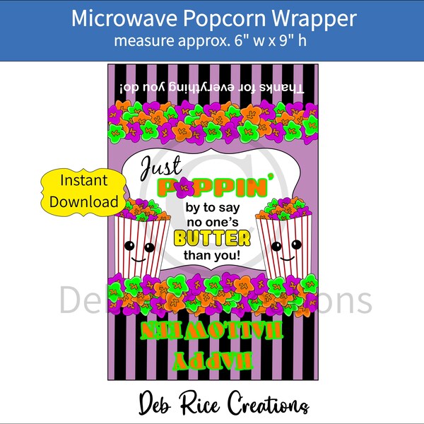 Halloween Popcorn Wrapper - Etsy