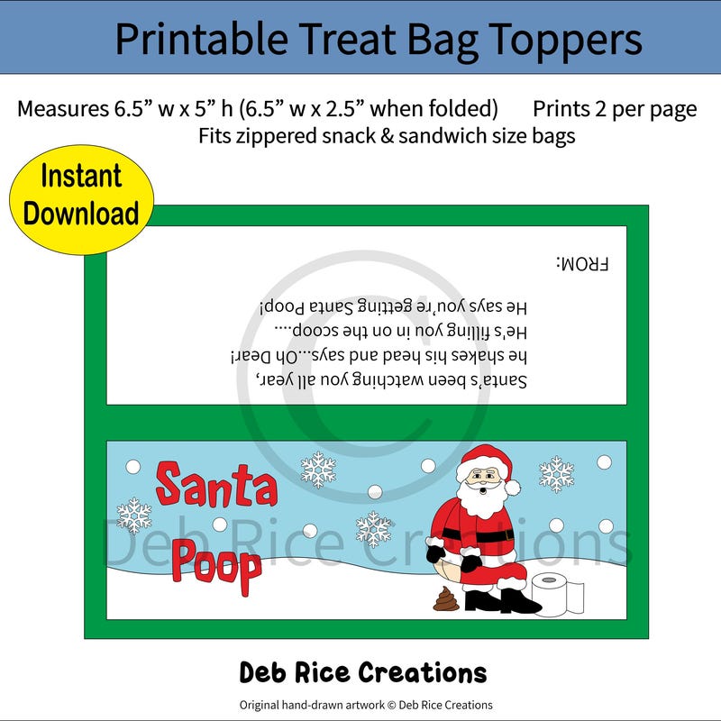 Grinch Poop Tag Printable - Etsy