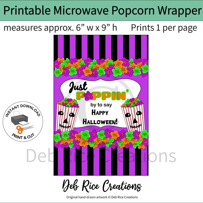Halloween Popcorn Wrapper - Etsy