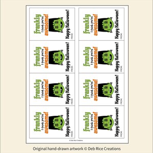 Frankly I Think You're Awesome Happy Halloween Printable Gift Tags ...