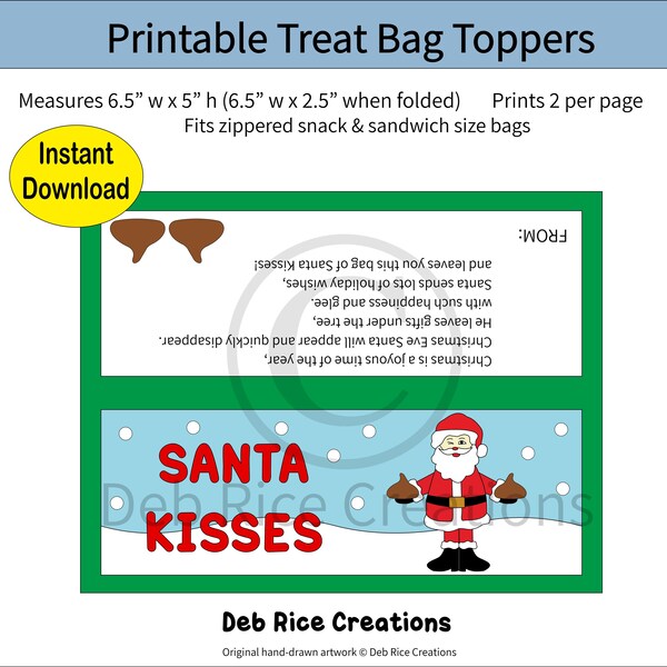 Santa Kissing - Etsy