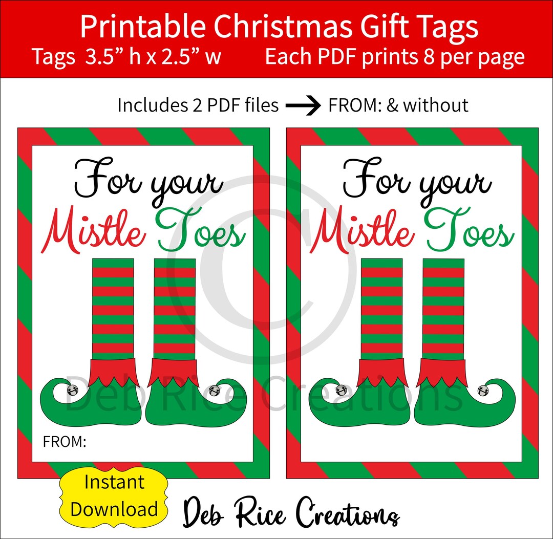 For Your Mistle Toes Printable Gift Tags Nail Polish Gift Tags ...