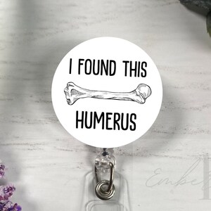 Humerus Funny Bone Nurse Xray Retractable ID Badge Reel Gift - Etsy