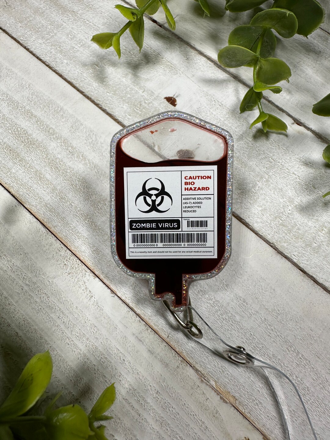Zombie Virus Blood Bag Retractable ID Holder walking Dead - Etsy