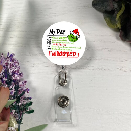 My Day Badge Holders for Christmas/fun Badge Reels/christmas - Etsy