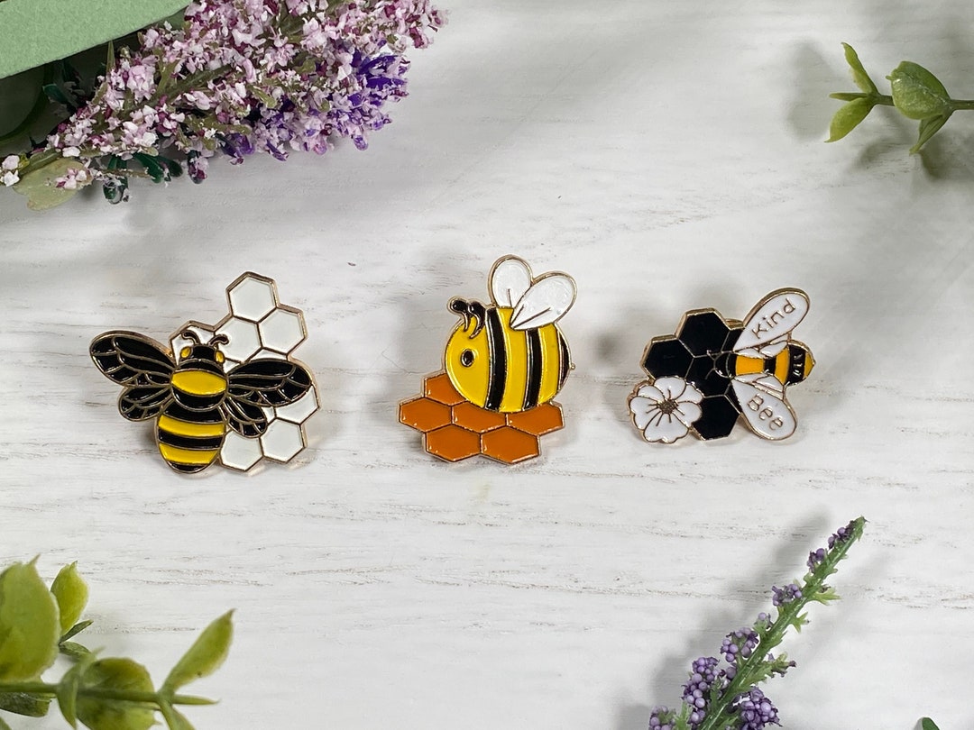 Honey Bee Enamel Lapel Badge Pin Bee Kind Cute Pins for Backpack or ...