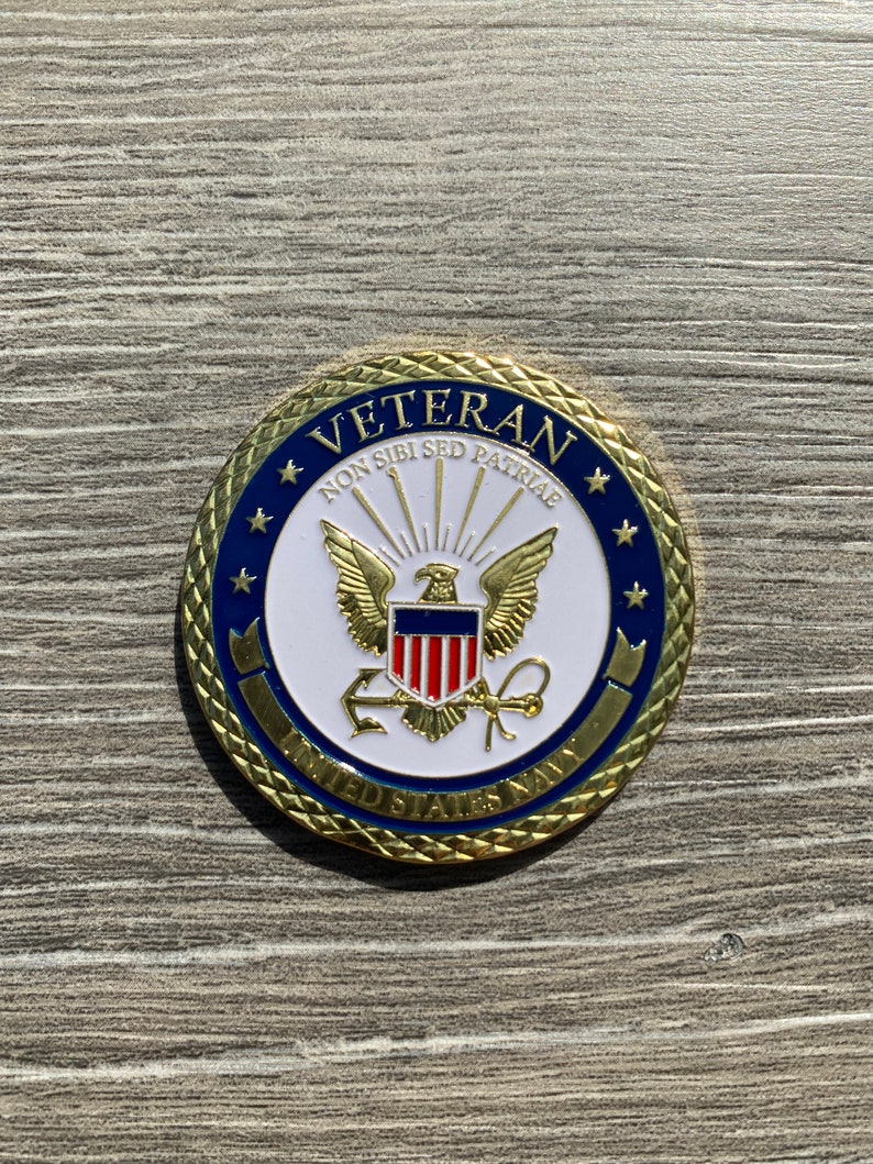 United States Navy Veteran Retired Challenge Coin - Etsy
