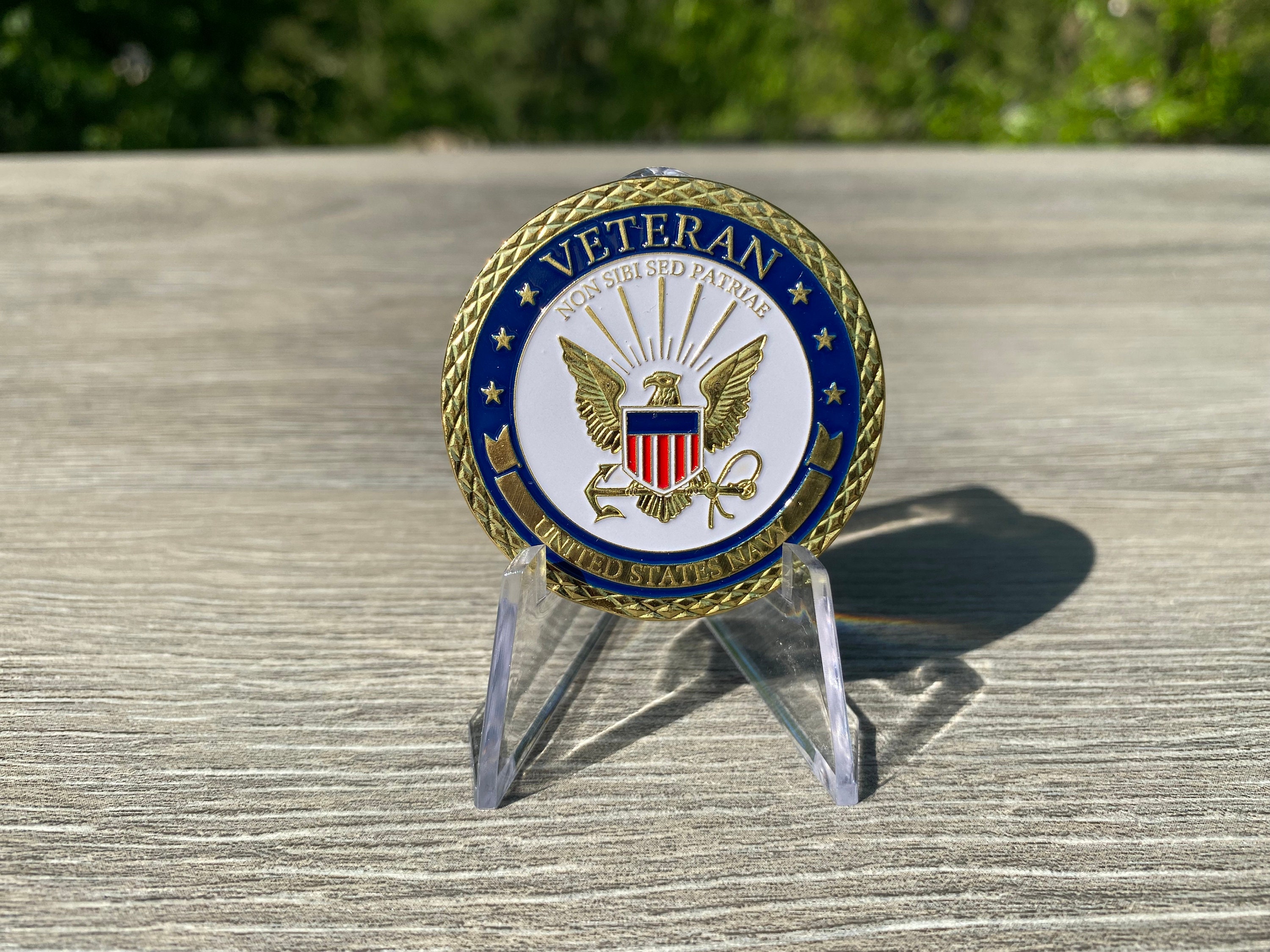 United States Navy Veteran Retired Challenge Coin - Etsy