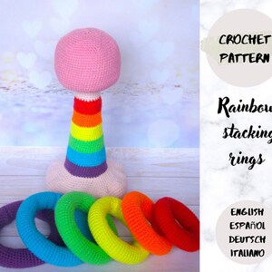 Crochet Amigurumi Stacking Rings Rainbow PDF Pattern | Etsy