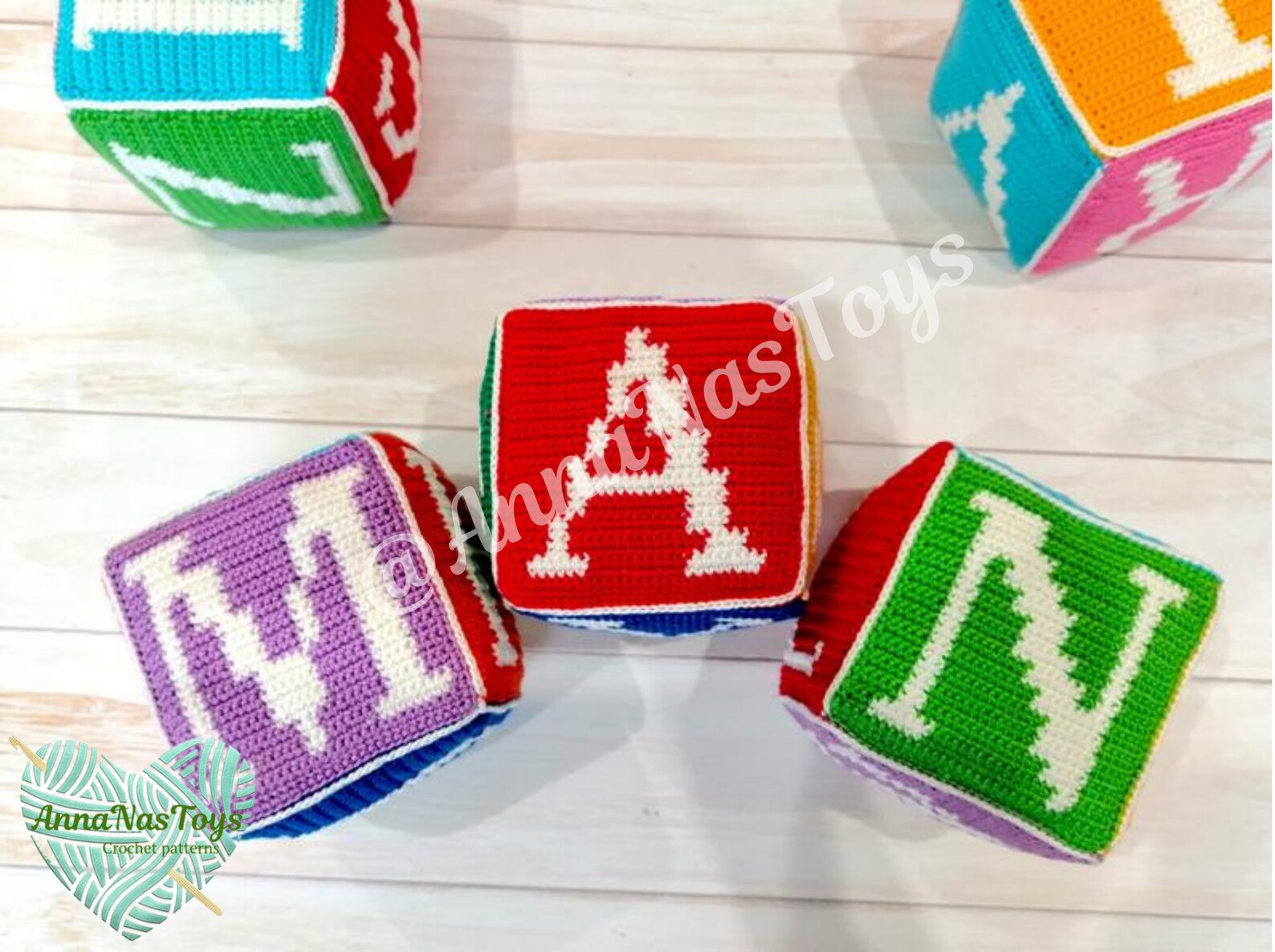 Alphabet Baby Blocks A to Z Crochet PDF Pattern english_us - Etsy