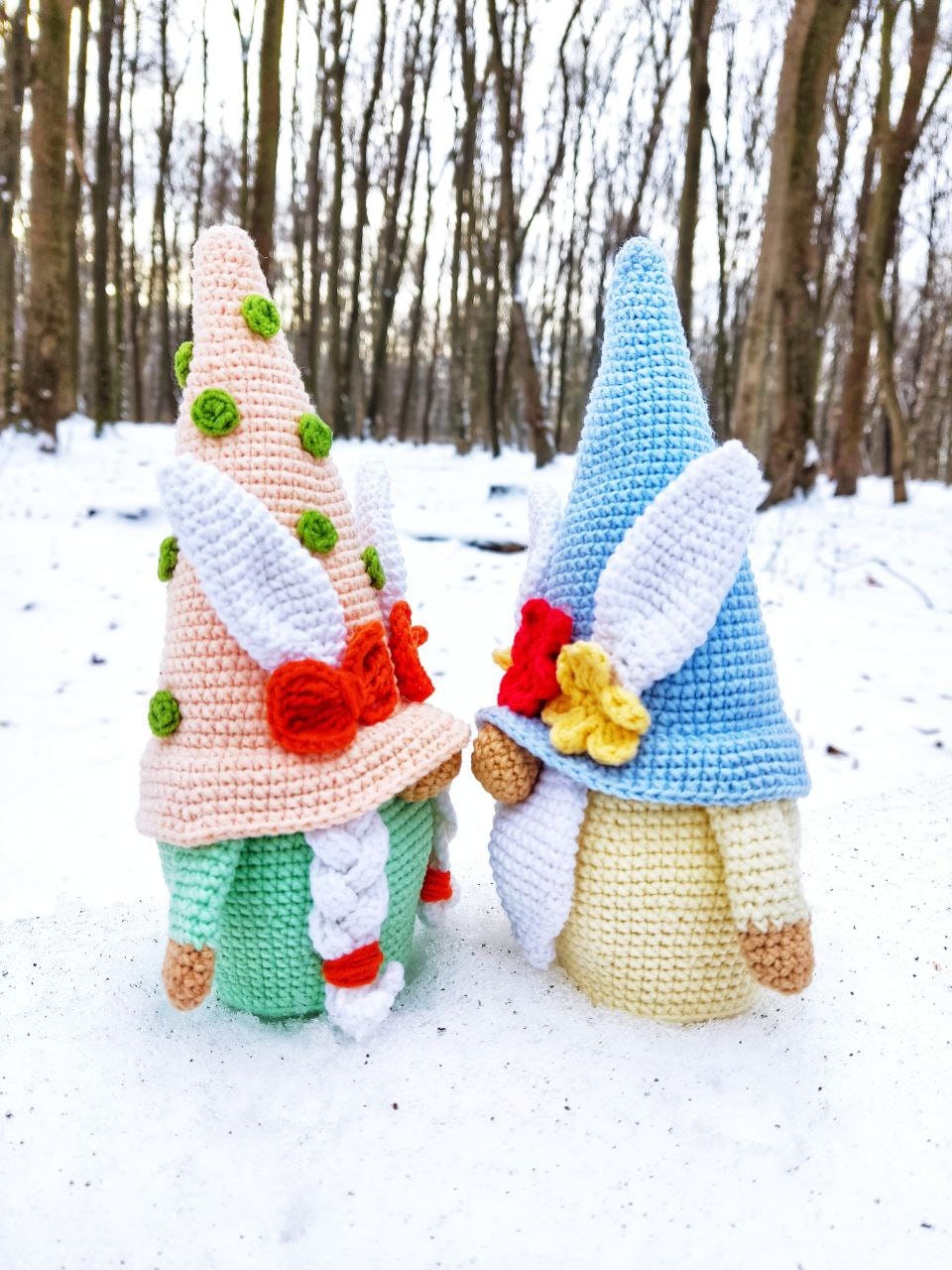 Spring Easter Gnomes Crochet Gnome Amigurumi Pattern Easter - Etsy