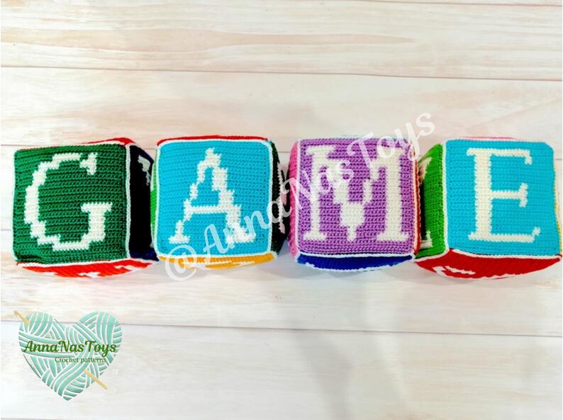 Alphabet Baby Blocks A to Z Crochet PDF Pattern english_us - Etsy