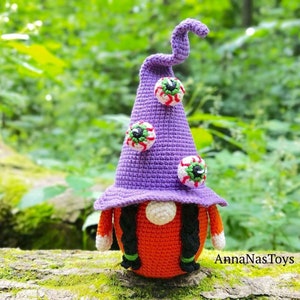 Gnome Ghost, Mummy Gnome and Witch With an Eye, Halloween Decor ...