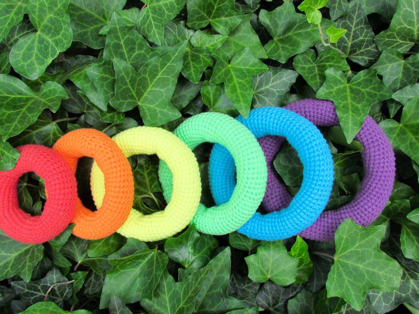 Crochet amigurumi toy Stacking rings Rainbow Bear PDF pattern | Etsy