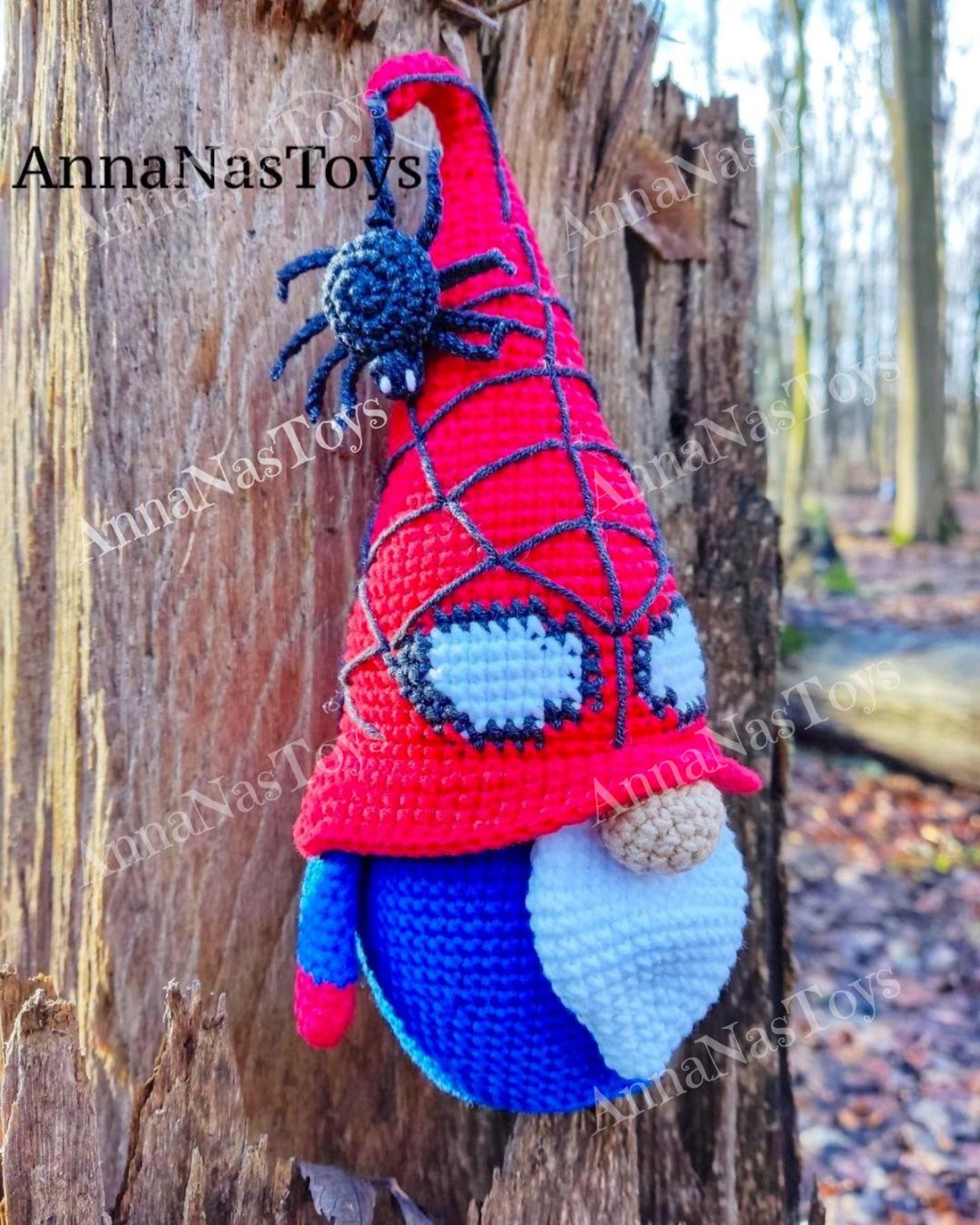 Gnome Spider, Crochet Gnome Amigurumi Pattern, Hero Gnome, Crochet PDF ...