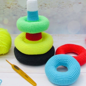 Crochet Amigurumi Toy Colored Stacking Rings PDF Pattern (english_us ...